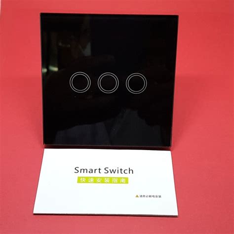 Jual Black Glass 3ch Touch Screen Wallmount Switch Saklar Sentuh