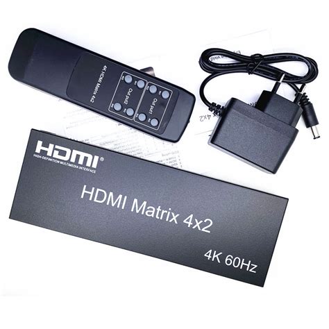 K X K X HDMI Matrix Switch In Out Matrix HDMI Video Switcher Splitter With Optical L R
