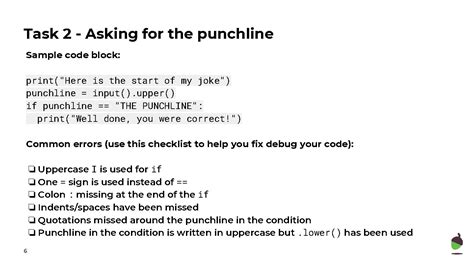 Computing Lesson 4 Selection Challenge Programming Part 2