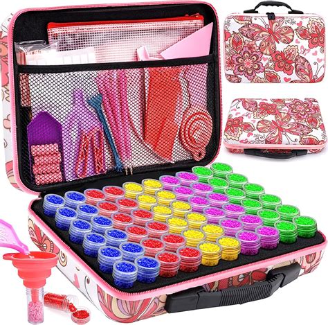 Frasheng 5D Diamond Painting Zubehör Boxen 60 Fächer Diamond Painting