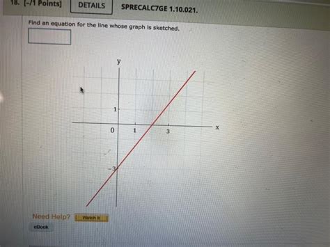 solved find an equation for the line whose graph is