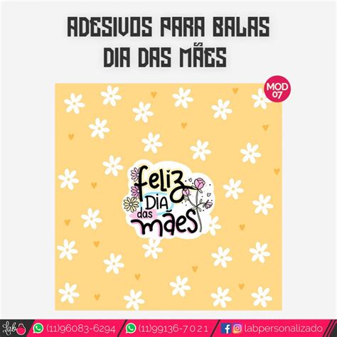 Adesivos Para Balas Dia Das Mães Adesivo Couche 115 Grs Lab
