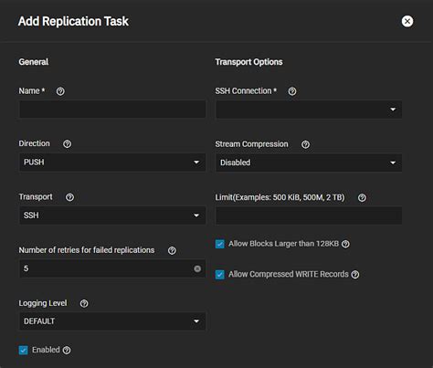 Replication Task Screens Truenas Documentation Hub