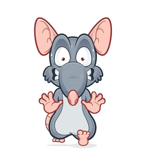 Running Scared Rat Stock Vector Illustration Of Gray 44936276