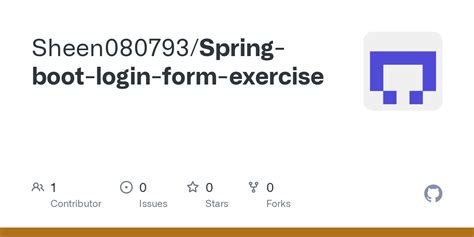 Github Sheen Spring Boot Login Form Exercise