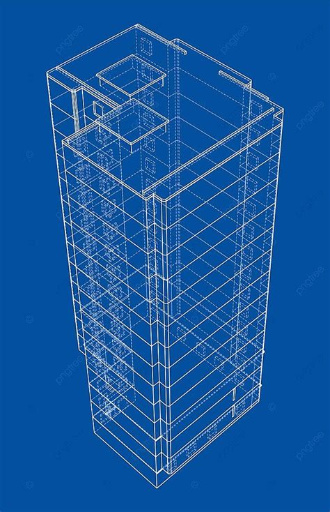 Wire Frame Model Of A Multi Storey Building Apartment Build Designer