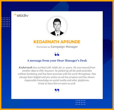 atidiv on linkedin promotions excellence promotion congratulating