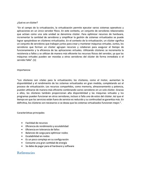 qué es un clúster pdf grupo de computadoras servidor computación