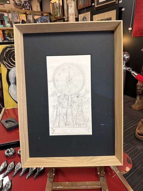 Raymond Peynet Peynets Lovers For Roger Capron 1984 Pencil Drawing