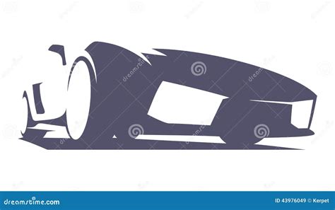 Silueta Del Coche Deportivo Ilustración del Vector Ilustración de