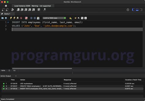 Mysql Insert Rows Statement