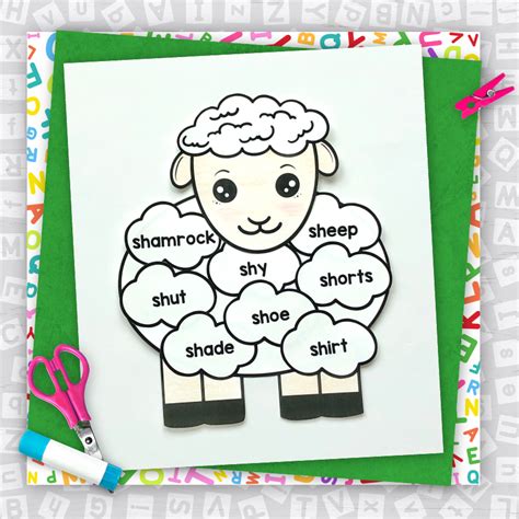 Sh Digraph Craft Shamrock Sheep Made By Teachers