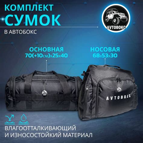 Комплект сумок AVTOBOKC (1+1) в автобокс (черный) купить по доступной ...