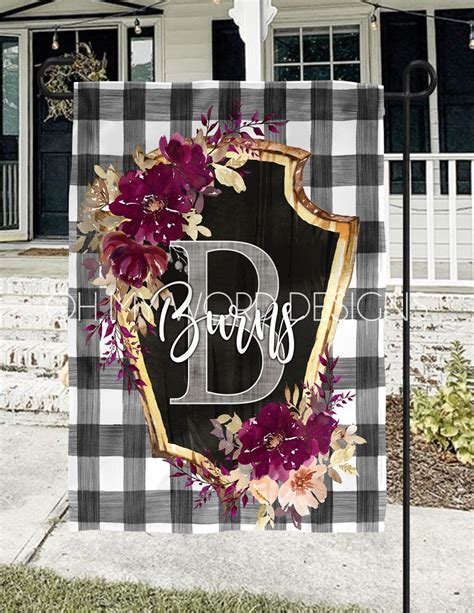Personalized Fall Garden Flag Welcome Flag Fall House Flag Personalized