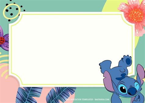 Nice 9 Happy Summer With Lilo And Stitch Birthday Invitation Templates