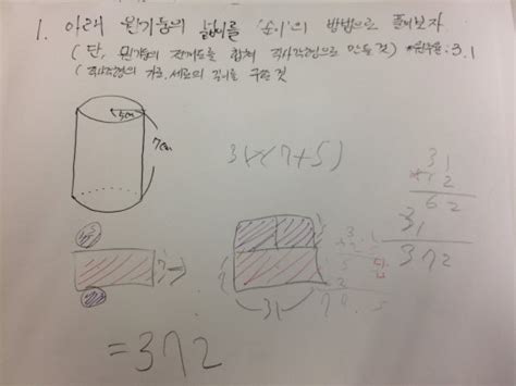 3단원 원기둥 원뿔 구원기둥의 겉넓이 네이버 블로그