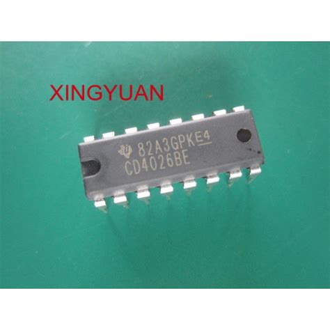 10pcs Lot Cd4026be 4026be 4026 Ic Cmos Counters Decade Divider Dip 16