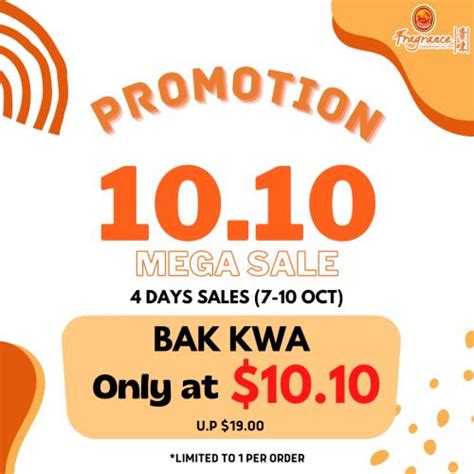 Fragrance Bak Kwa Online 10 10 Sale Valid Until 10 Oct 2022