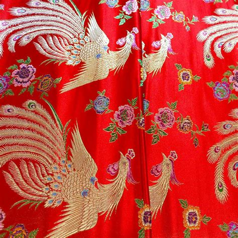 Ancient Phoenix Vintage Damask Fabric 59” Upholstery Quilting