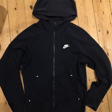 Navy Blue Nike Tech Fleece Hoodie Size Small Mens Depop