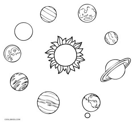Dibujos De Sistema Solar Para Colorear Páginas Para Imprimir Gratis