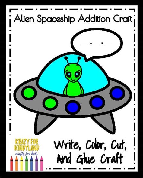 Alien Spaceship Craft Addition Outer Space Activity Composing Decomposing