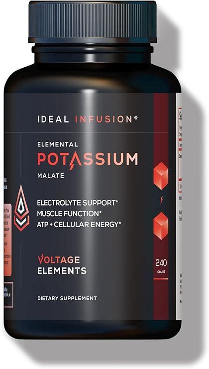 Voltage Elements Potassium Malate 1389mg Atp Production