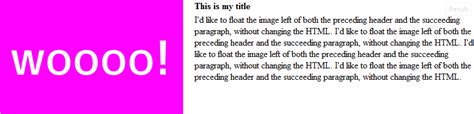 css floating elements around a previous element in markup stack