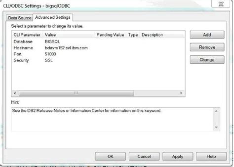 Configuring Ssl Odbc Connection To Bigsql Database Using Db2 Odbc