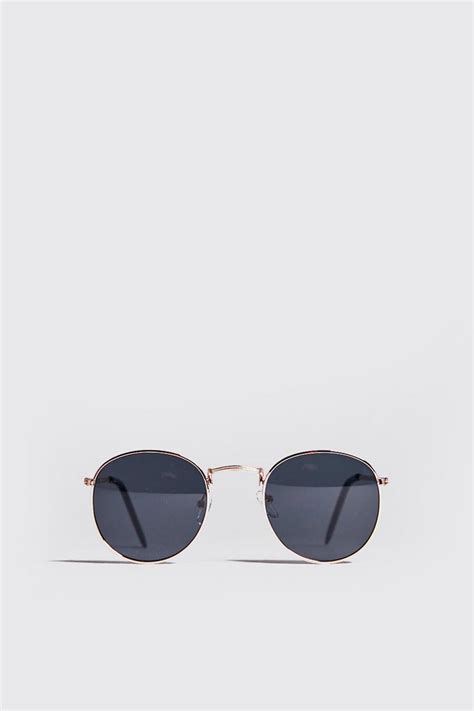Metal Frame Round Sunglasses Boohoo