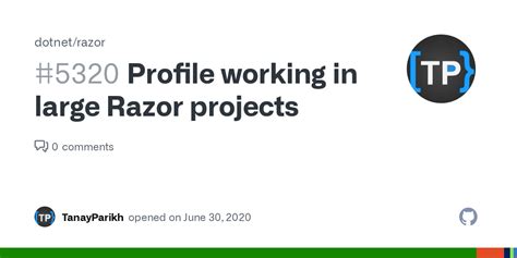 profile working in large razor projects · issue 5320 · dotnet razor