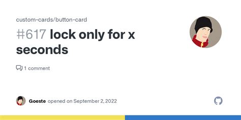 lock only for x seconds · issue 617 · custom cards button card · github
