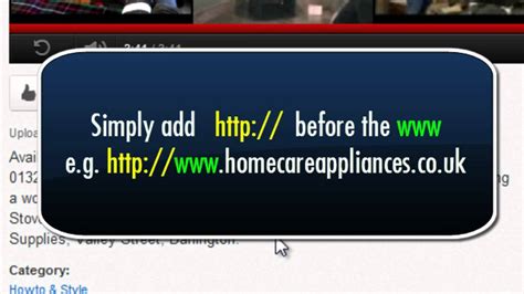 How To Add A Clickable Link To A Youtube Video Description YouTube