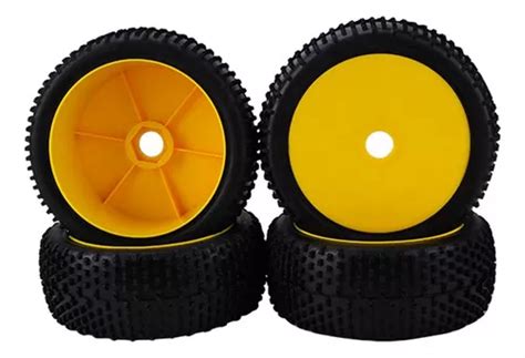 4 Peças De 17 Mm Hex 18 Rc Off Road Buggy Car Rubber Pneus Parcelamento Sem Juros