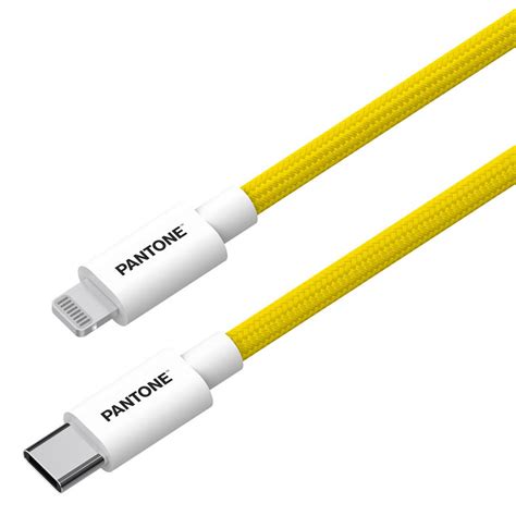 Pantone 15w Mfi Usb C Til Lightning Kabel 1 5m Gul Kabel Usb C