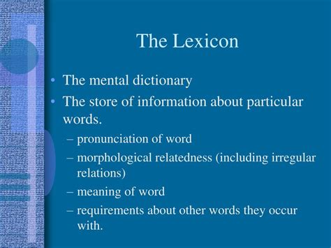 ppt the lexicon powerpoint presentation free download id 1162854