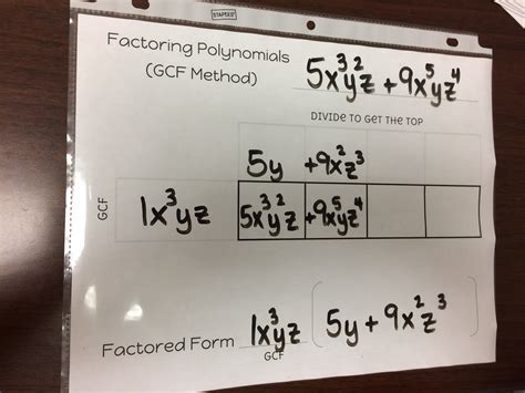 Radical~4~math Polynomials And Box Method Spring 2017