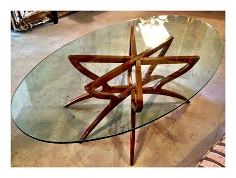 30 Collection Of Oval Glass And Wood Coffee Tables