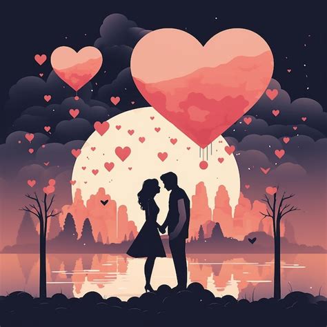 Illustration De L Amour Vecteur Premium