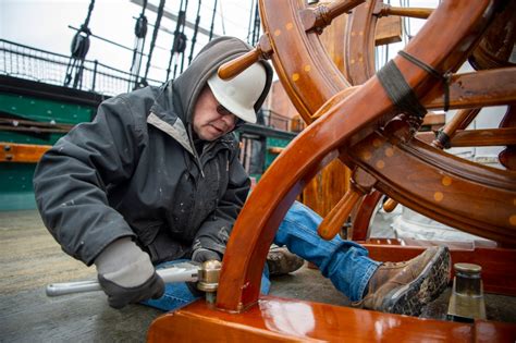Dvids Images Nhhc Places Helm Aboard Uss Constitution Image 2 Of 5