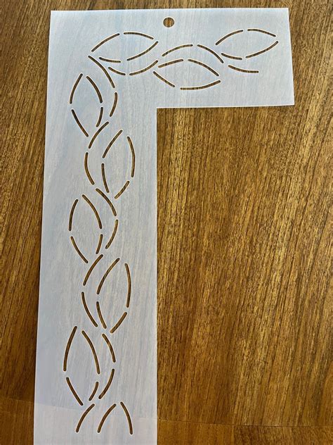 Leaf And Bud Corner Border Stencil 1 12 Etsy