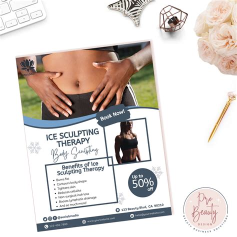 Ice Sculpting Therapy Flyer Pack Editable Ice Therapy Flyers Etsy