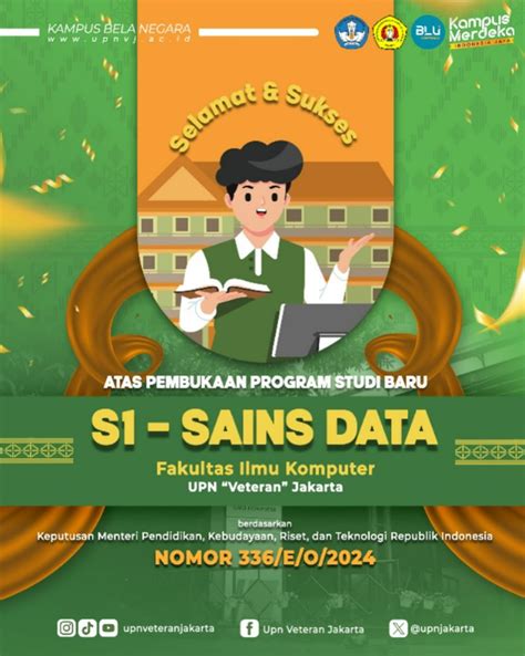 Selamat dan Sukses atas pembukaan Program Studi Baru S1-Sains Data ...