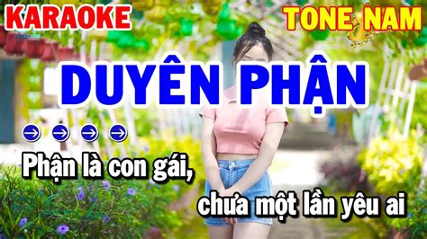 Karaoke Duyên Phận Tone Nam Nhạc Sống Rumba Trữ Tình Dễ Hát 2023