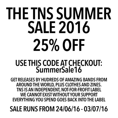 Tns Summer Sale Tnsrecords