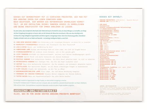 Arduino ® Set Starter Kit German Deutsch K040007
