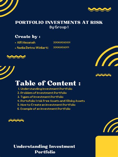 Portfolio Investments At Risk Pdf Investing Modern Portfolio Theory