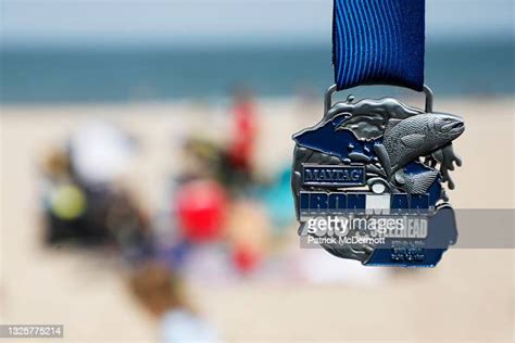 A Detail View Of A Finisher Medal During The Ironman 70 3 Steelhead