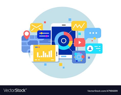 User Interface Design Application Development Vector Image