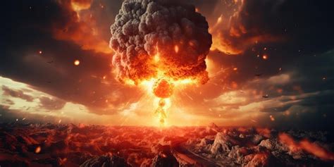 Premium Ai Image Ai Generated Ai Generative Nuclear Atomic Explosion